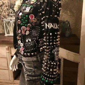 Hand Crafted | Jackets & Coats | Designer Studded Zombie Punk Denim ...